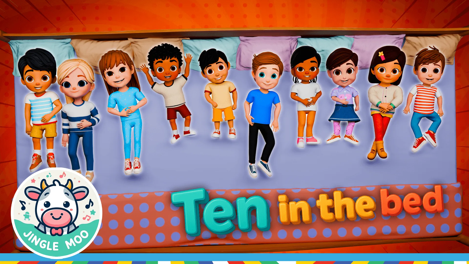 10 In The Bed & The Little One Said Roll Over - Nursery Rhyme Song ...